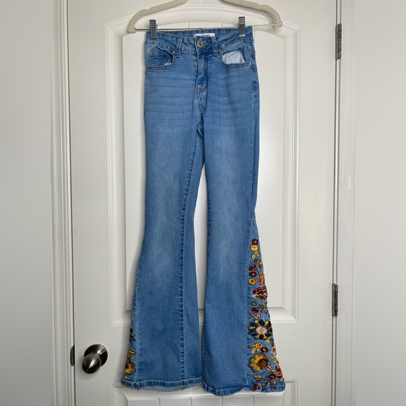 Telepatia | Pants & Jumpsuits | Telepatia Womens Embroidered Floral ...